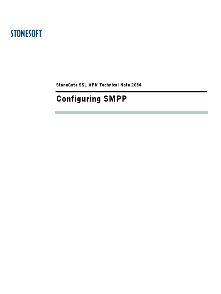 Configuring SMPP | PDF | Telecommunications Standards | Data Transmission