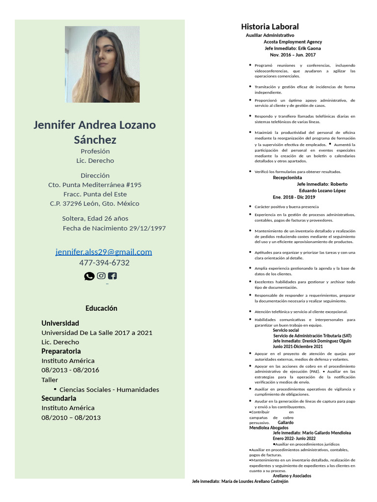 Jennifer A Lozano CV | PDF