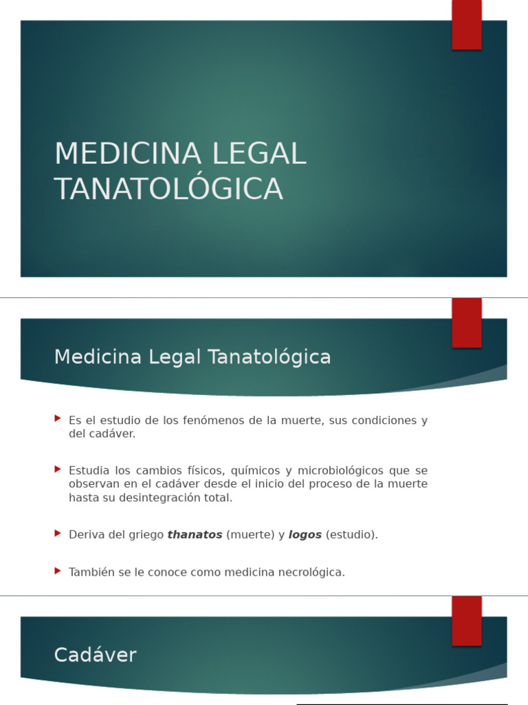 Medicina Legal Tanatológica: Estudio de la Muerte | PDF | Autopsia ...
