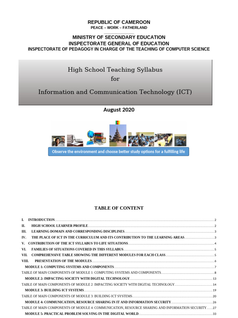 ICT HS Syllabus | PDF | Computer Data Storage | Educational Technology