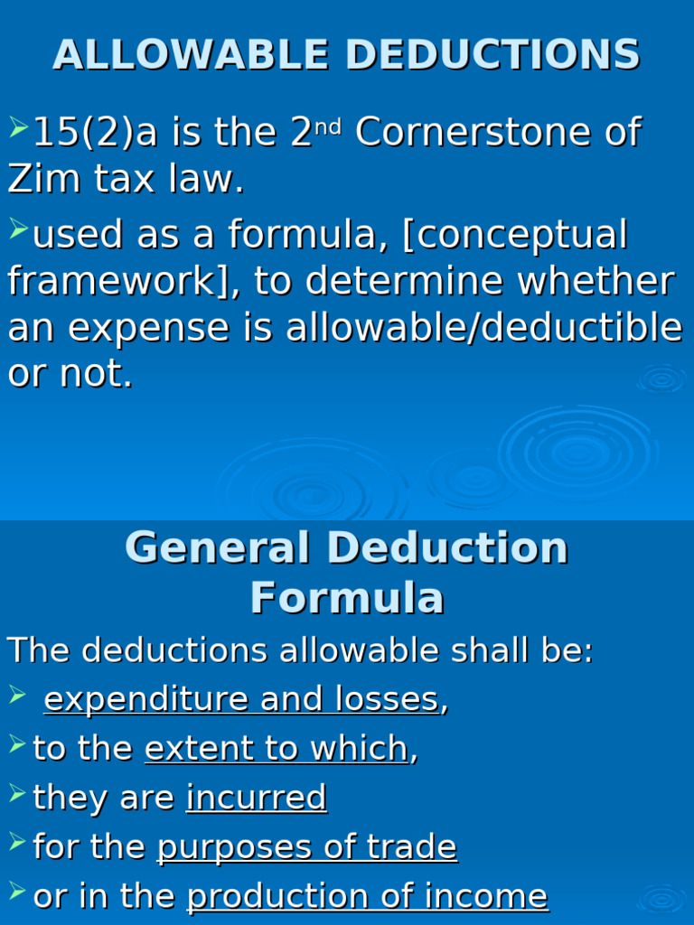 02 Allowable Deductions | PDF | Expense | Tax Deduction