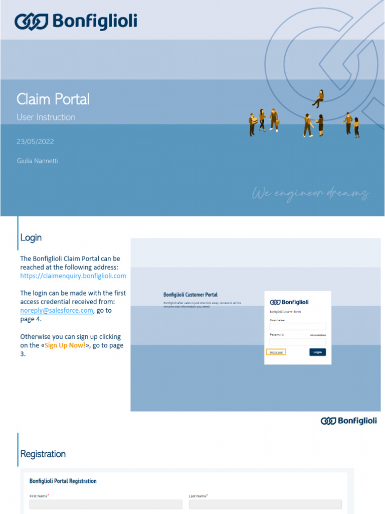 Bonfiglioli Claim Portal Guide | PDF | Information Technology | Cyberspace
