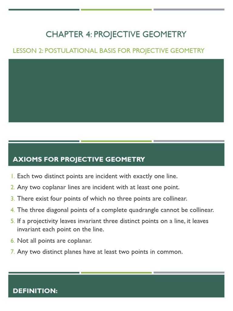 Axioms and Concepts in Projective Geometry | PDF | Projective Geometry ...
