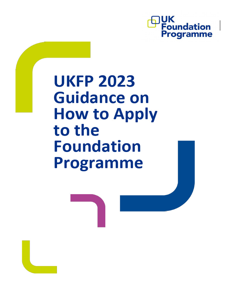 UKFP 2023 Guidance On How To Apply To The Foundation Programme | PDF
