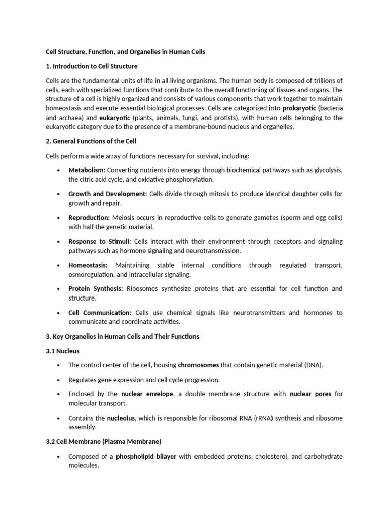 Cell Structure | PDF | Cell (Biology) | Endoplasmic Reticulum
