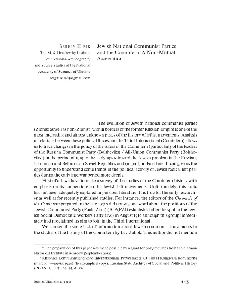 Jewish_National_Communist_Parties_and_th | PDF | Communist ...