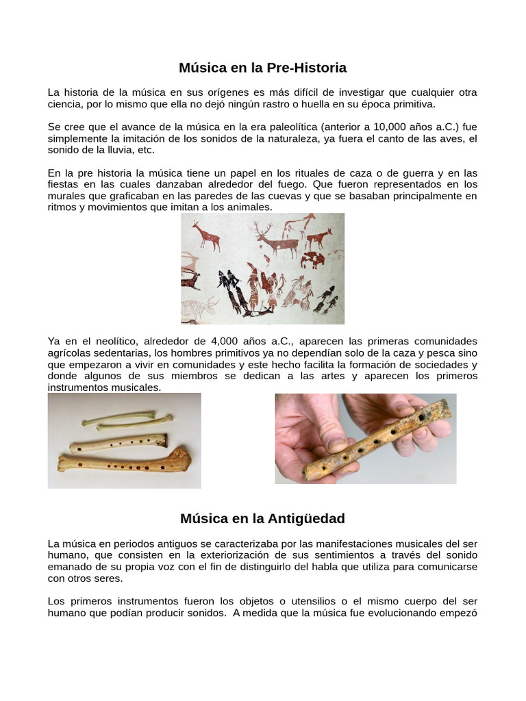 Música en La Historia | PDF | Instrumentos musicales | Musicología