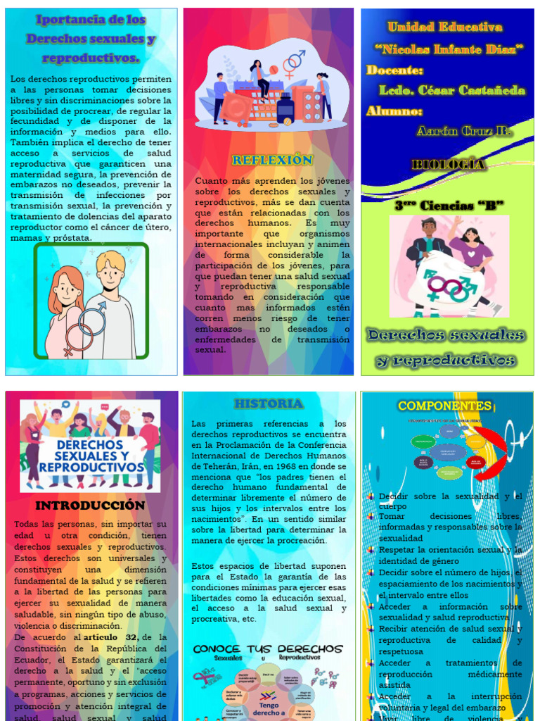 Triptico Aarón Tercero Biologia | PDF | La sexualidad humana | Derechos ...