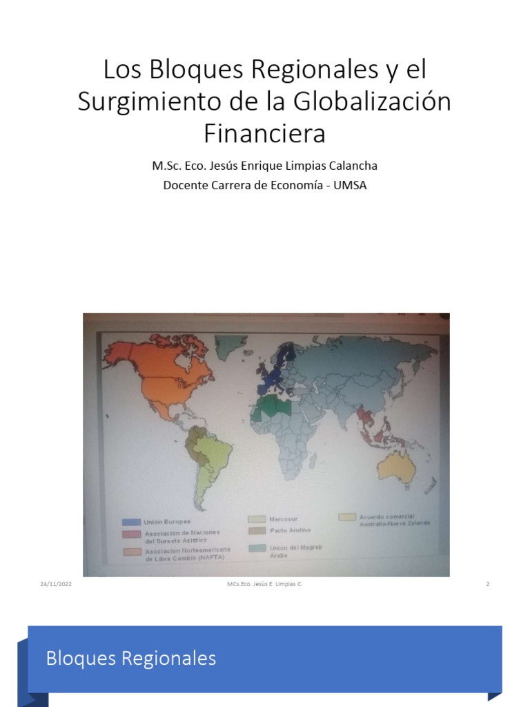 A17 Bloques Regionales y Globalización Financiera | PDF | Comunidad andina | Economias
