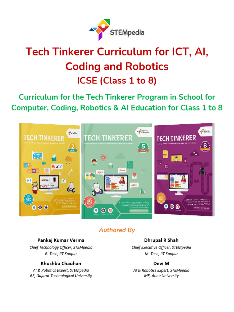 Tech Tinkerer Curriculum For ICSE School ICT AI Coding and Robotics ...