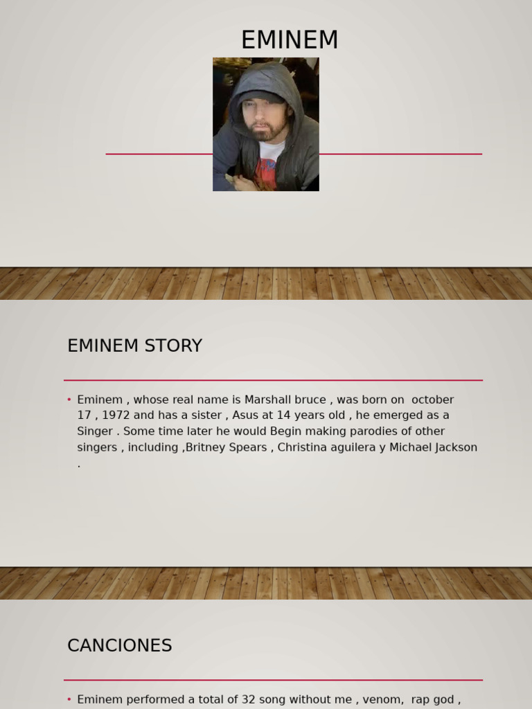Eminem Trabajo de David | PDF
