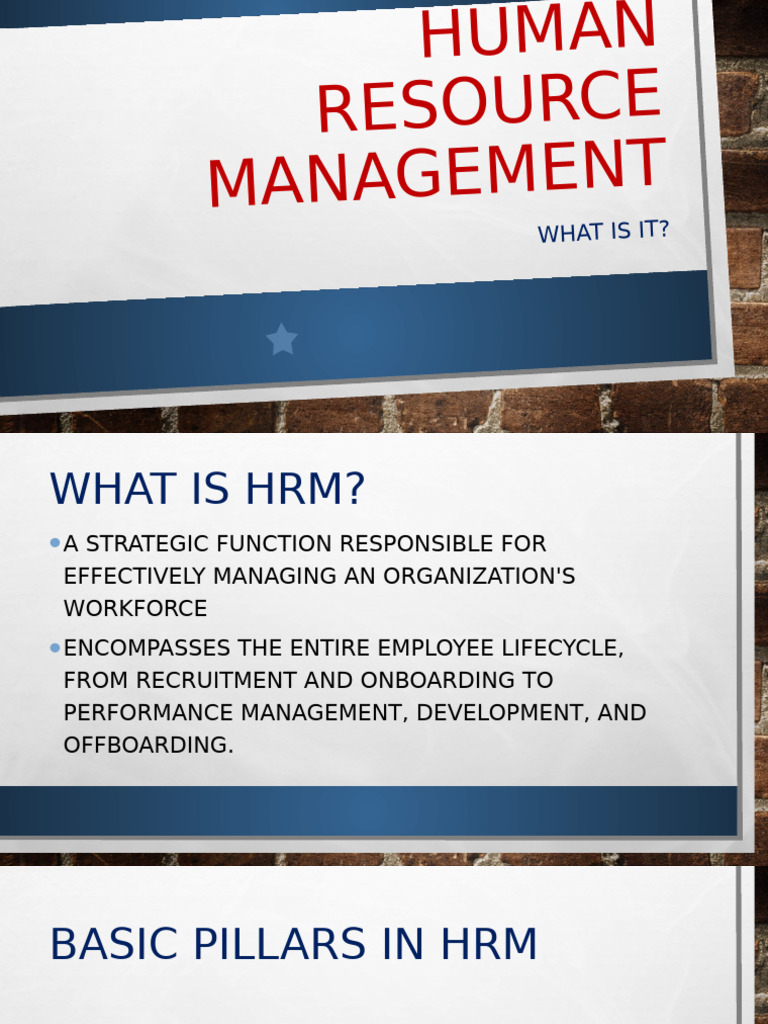 Understanding Human Resource Management | PDF | Human Resource ...