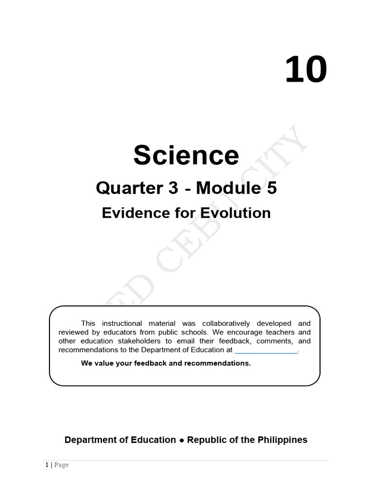 Science g10 q3 Module 5 | PDF | Translation (Biology) | Messenger Rna