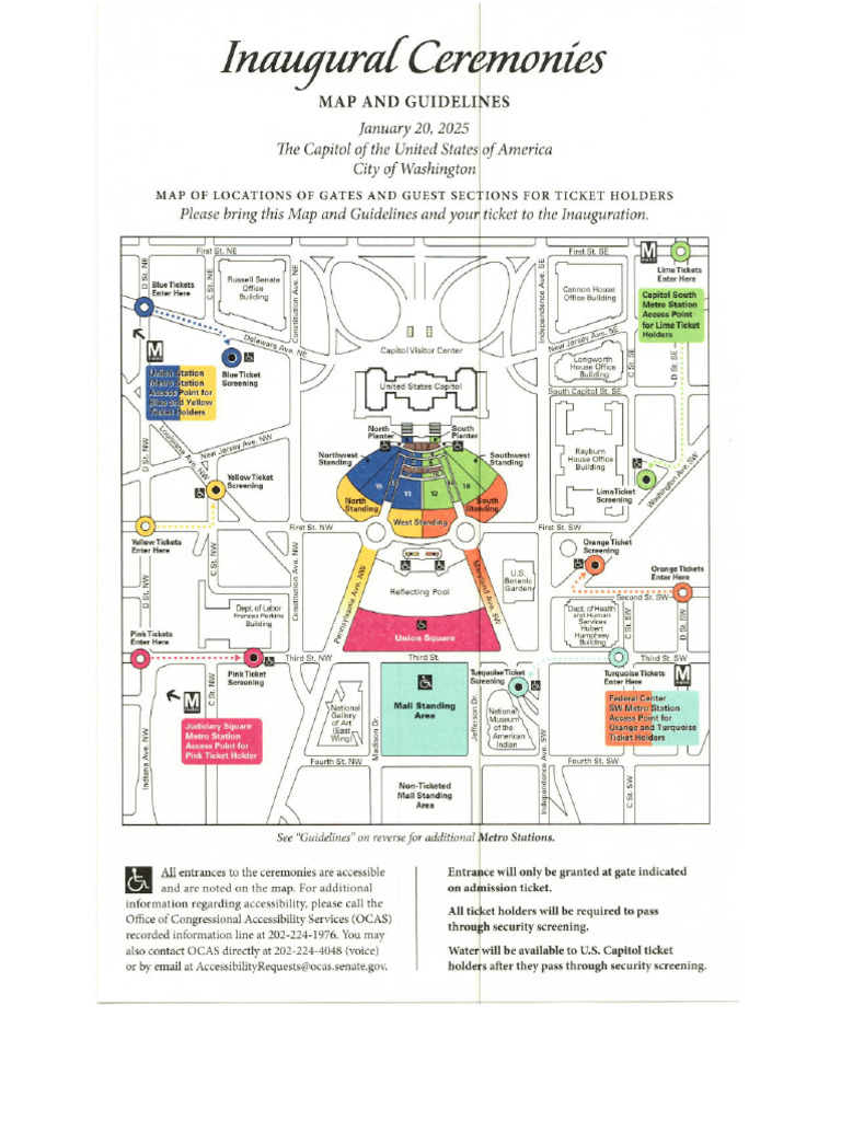 Inaugural Ceremonies Map and Guidelines | PDF