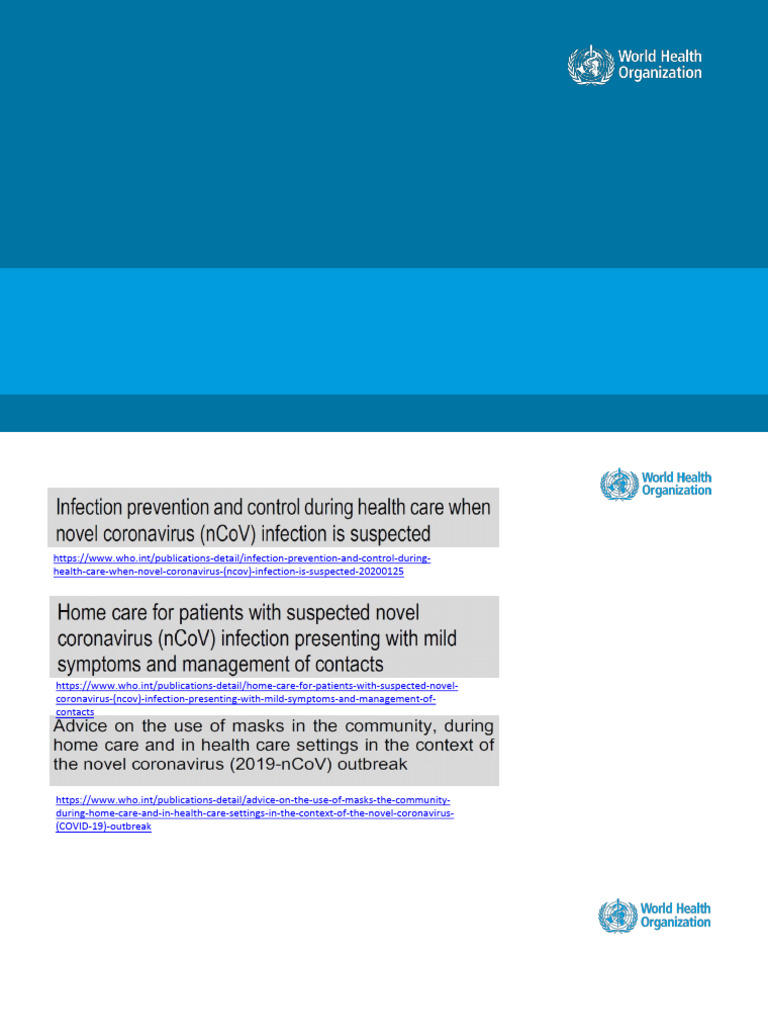 Who Ipc Covid Final.15.3.20.v2 Module3 | PDF | Hygiene | Hand Washing
