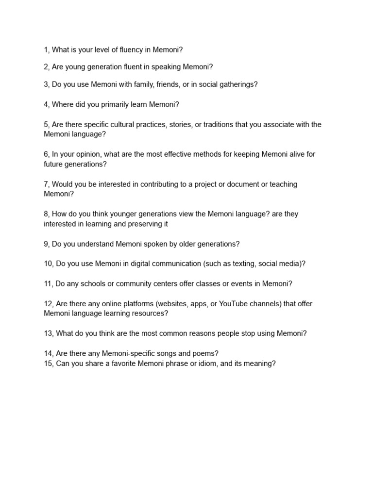 Preserving the Memoni Language and Culture | PDF