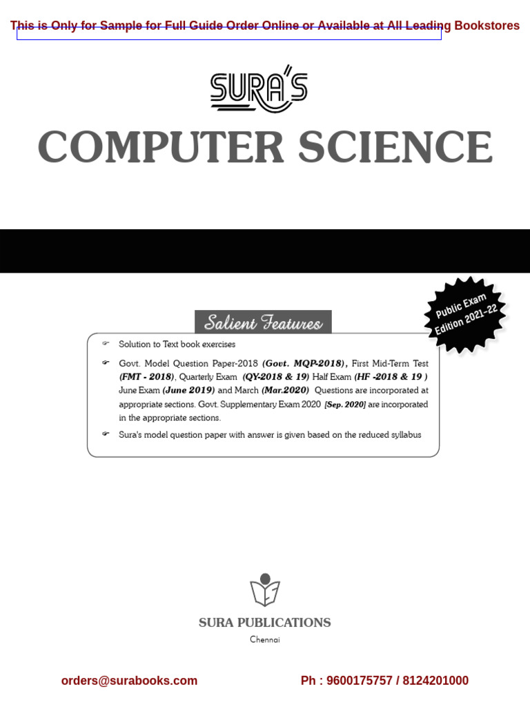 11th Computer-Science em Reduced Syllabus Guide Kex | PDF | C++ | Computing
