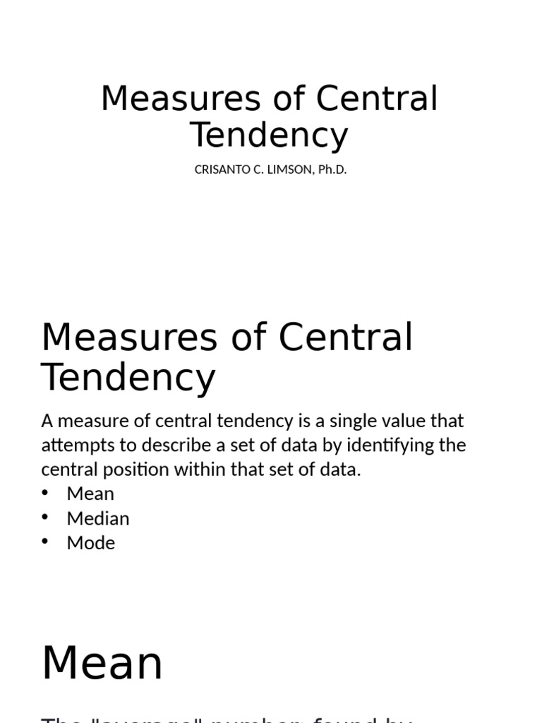 Understanding Measures of Central Tendency | PDF | Mode (Statistics) | Mean