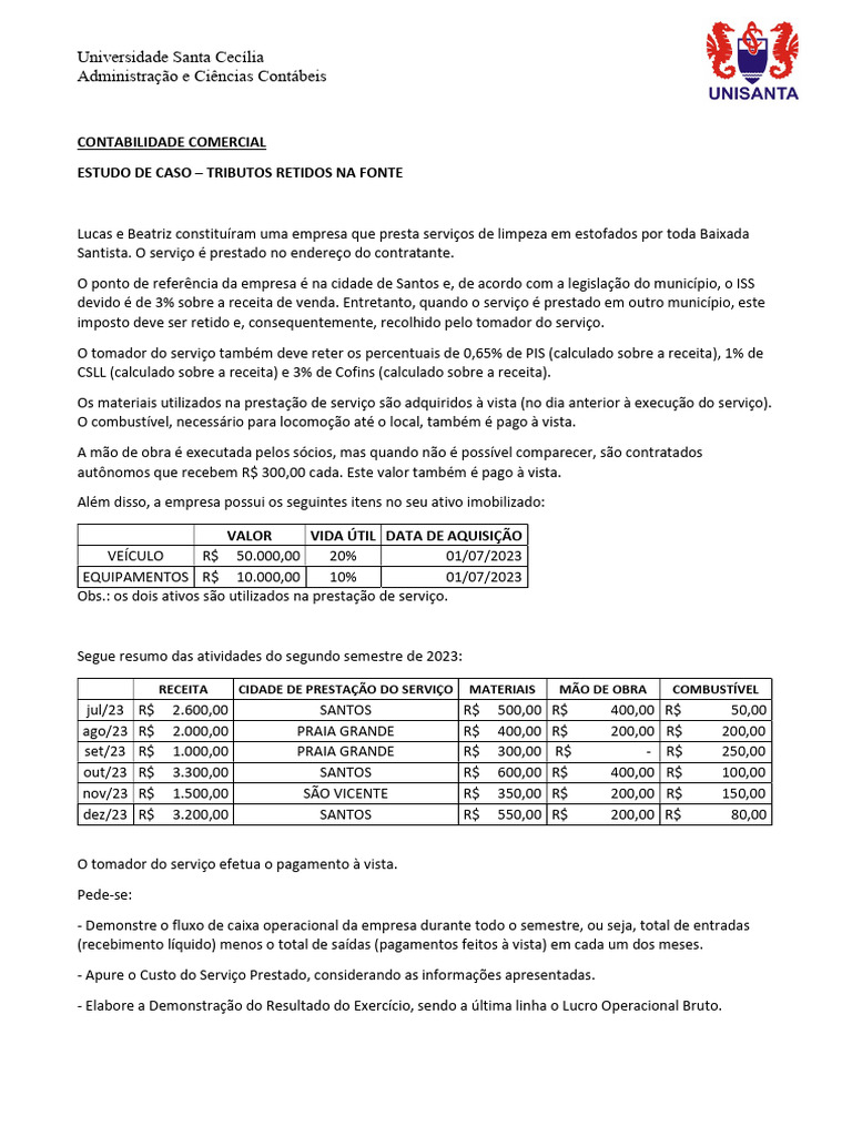 AULA02-TRIBUTOSRETIDOSNAFONTEa583290 | PDF | Contabilidade | Contabilidade financeira