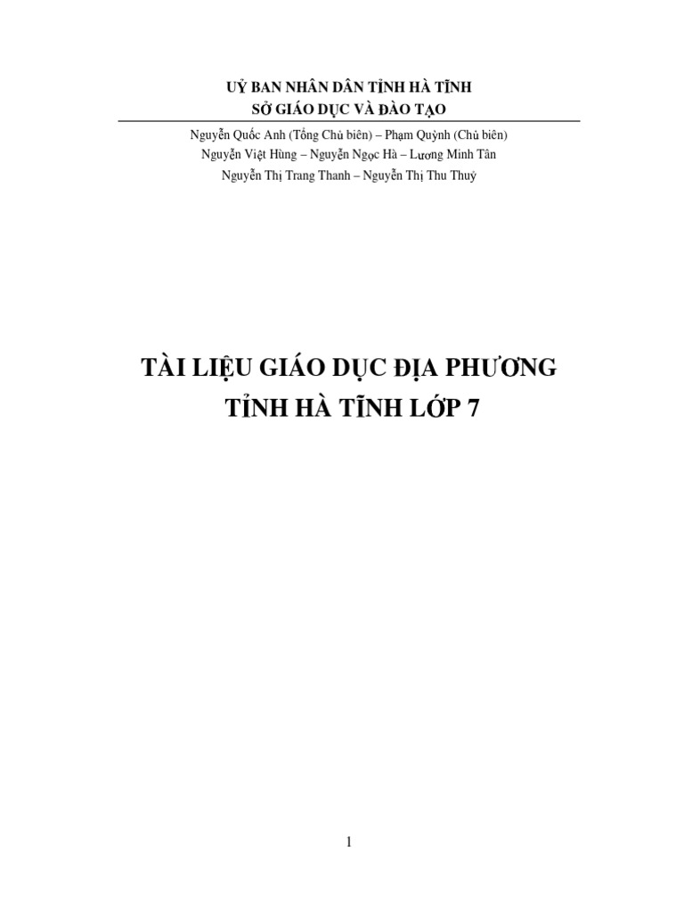 TLGD P Ha Tinh Lop 7 Gui Doc Lan 5 2d8f68884c | PDF
