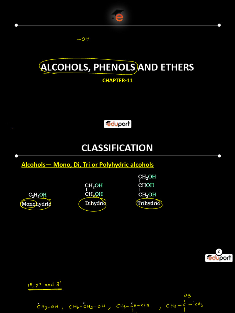Organic Chemistry: Alcohols & Ethers | PDF