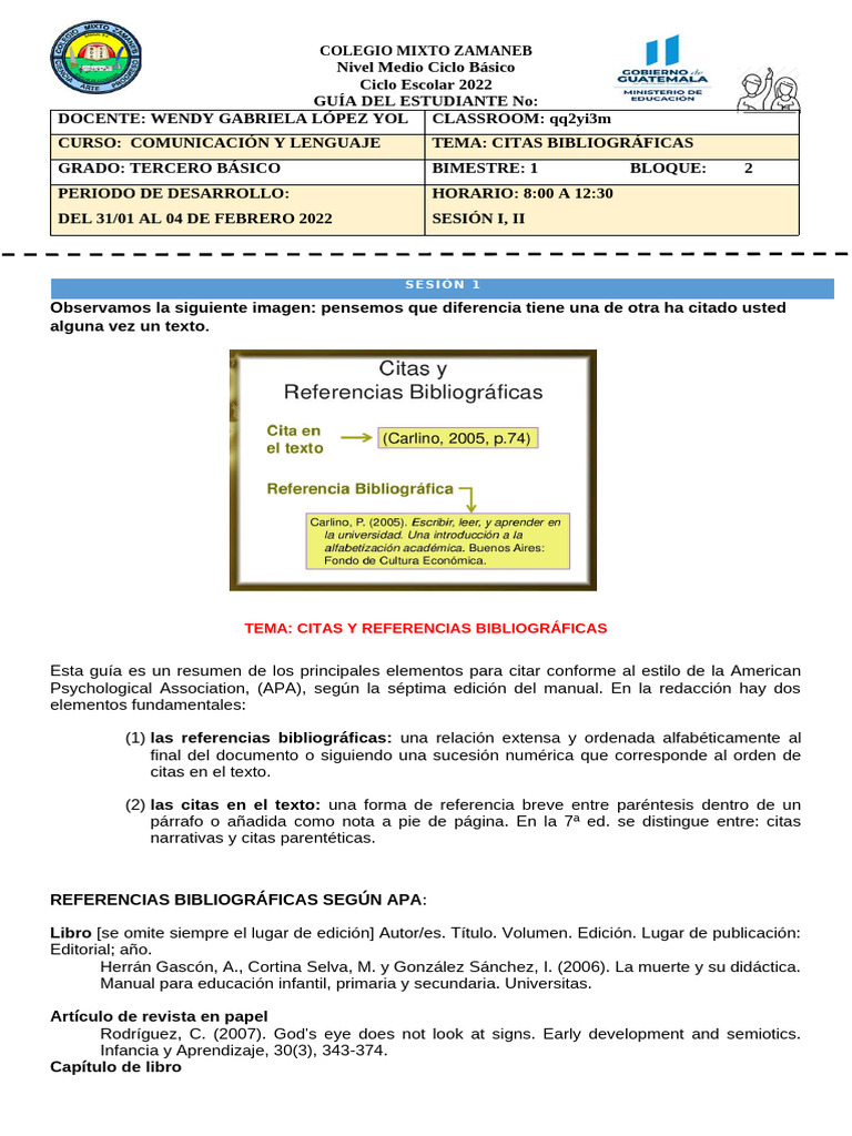 Guía 3 Tercero Español B2S1 | PDF | Escritura | Comunicación escrita