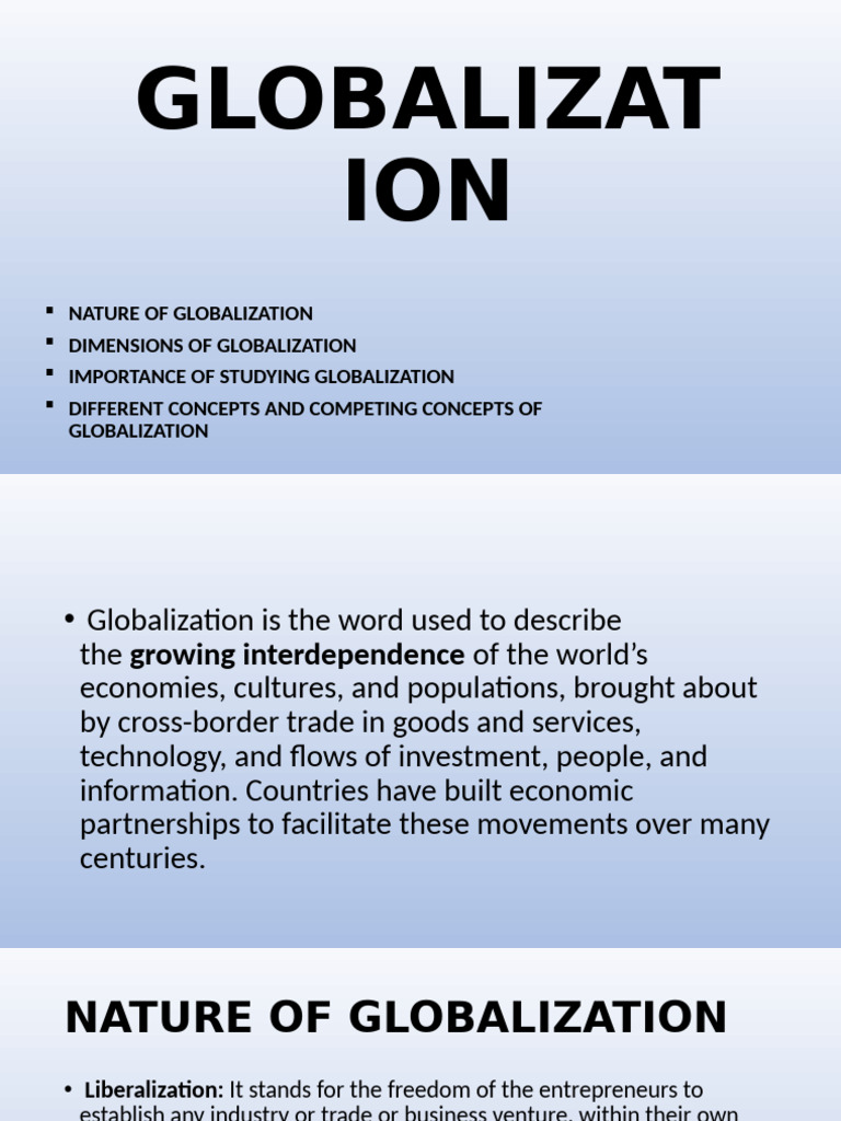 Chapter-1.Globalization (1) 015707 | PDF | Globalization | Free Trade