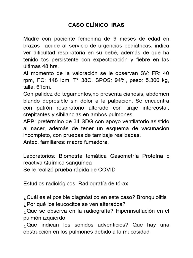 Caso Clínico Iras | PDF