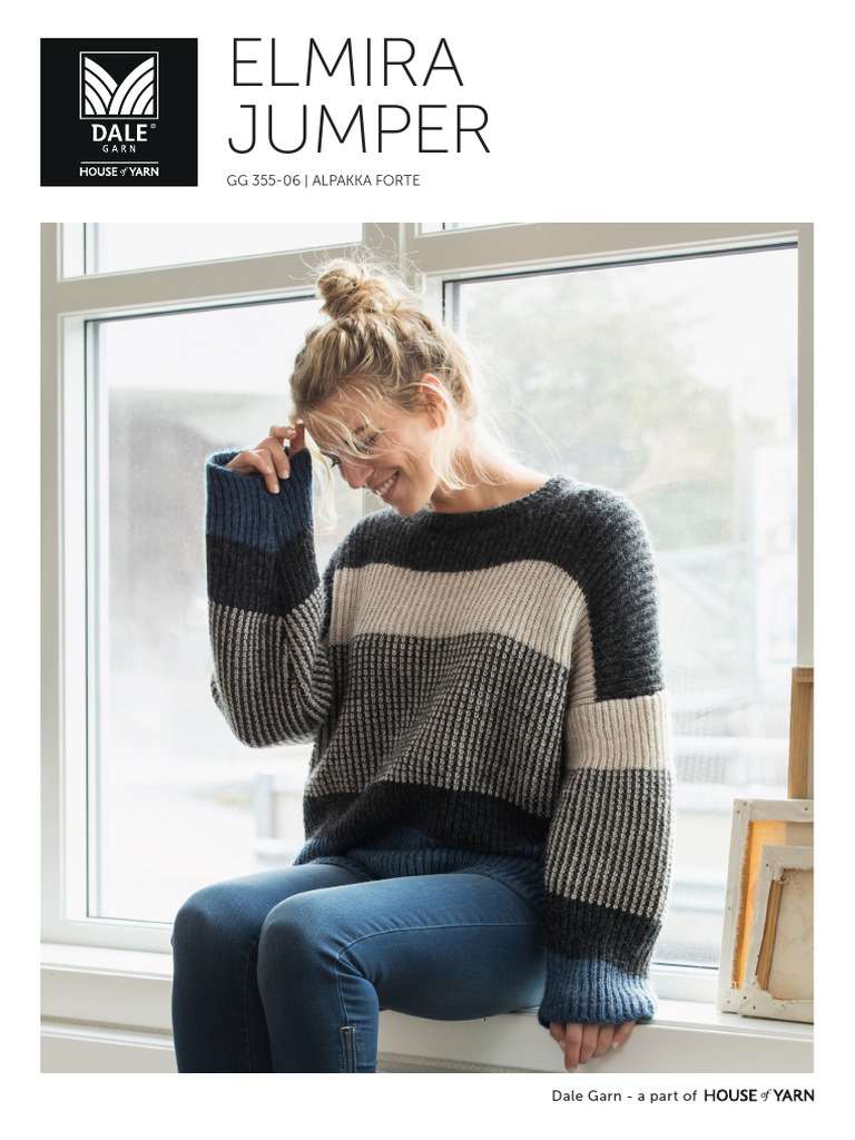 DALE2021 Elmira Jumper UK 90696 | PDF | Knitting | Seam (Sewing)