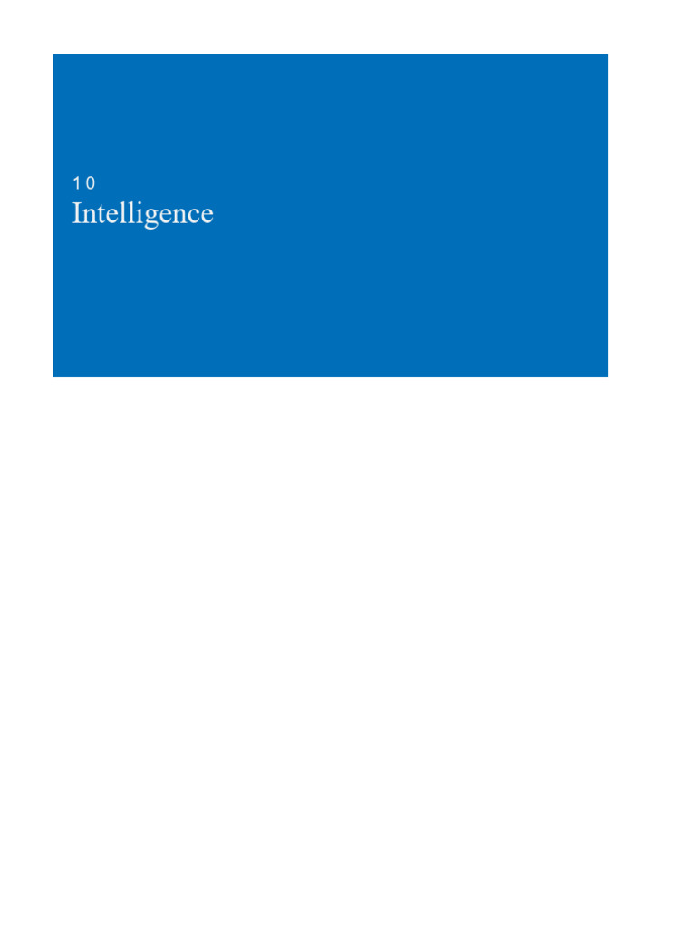 Chapter 10 Intelligence | PDF | Wechsler Adult Intelligence Scale | Intelligence Quotient
