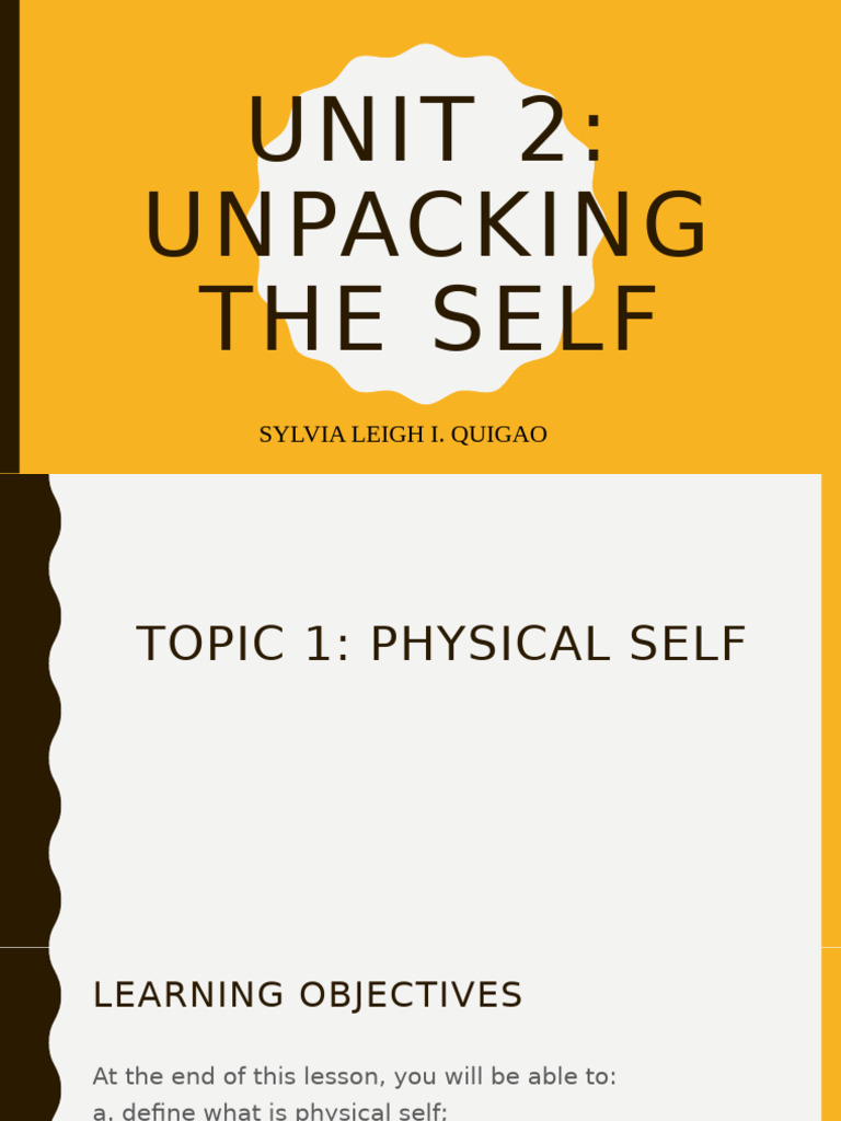 Understanding Physical Self and Beauty | PDF | Body Image | Self Esteem