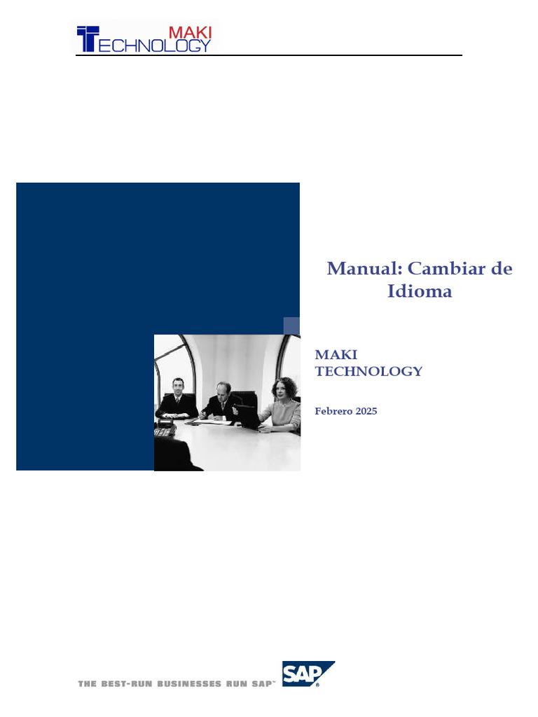 Manual Cambio de Idioma - SAP | PDF | Soporte técnico | Usuario ...