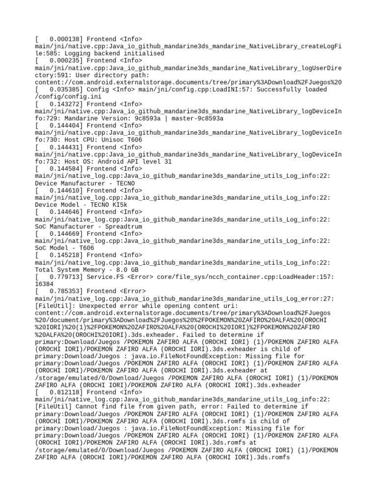 Mandarine Log | PDF | Software | Computer Architecture
