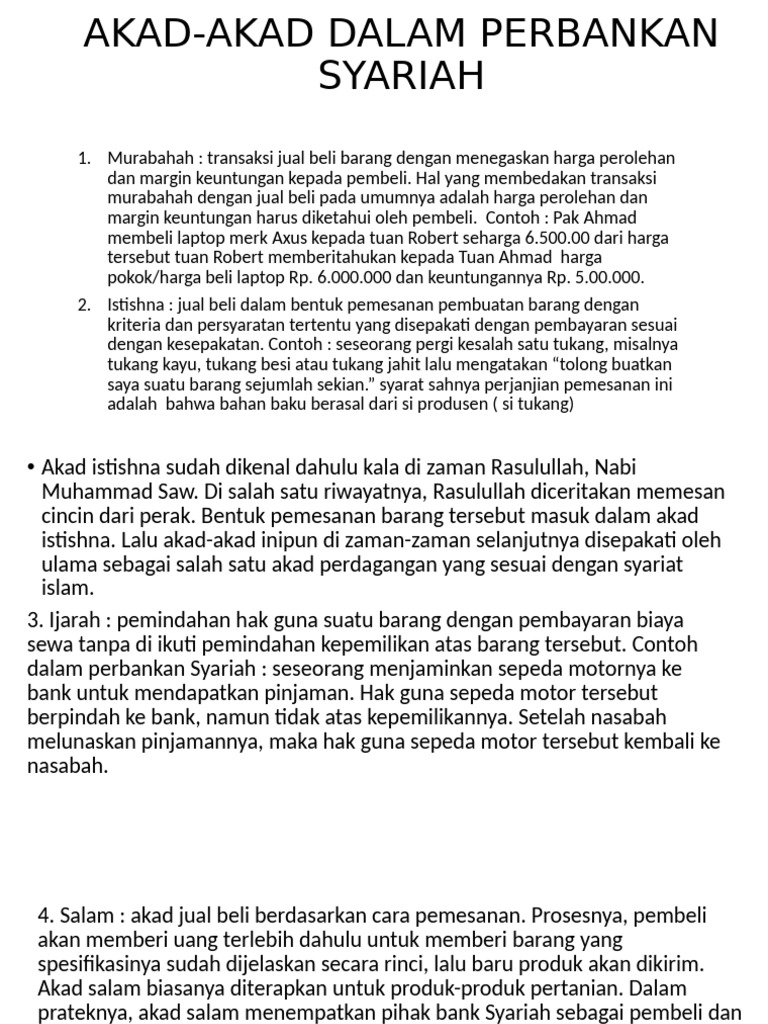 AKAD-AKAD DALAM PERBANKAN SYARIAH | PDF
