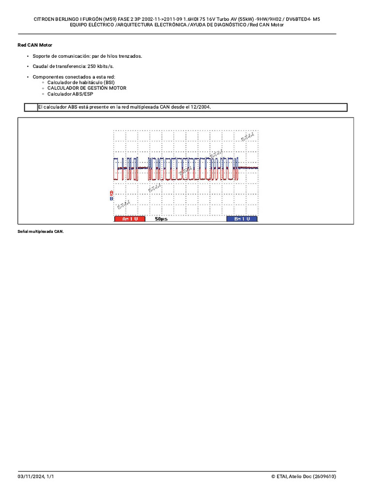Ayuda Diagnostico - Multiplexado Can Motor | PDF