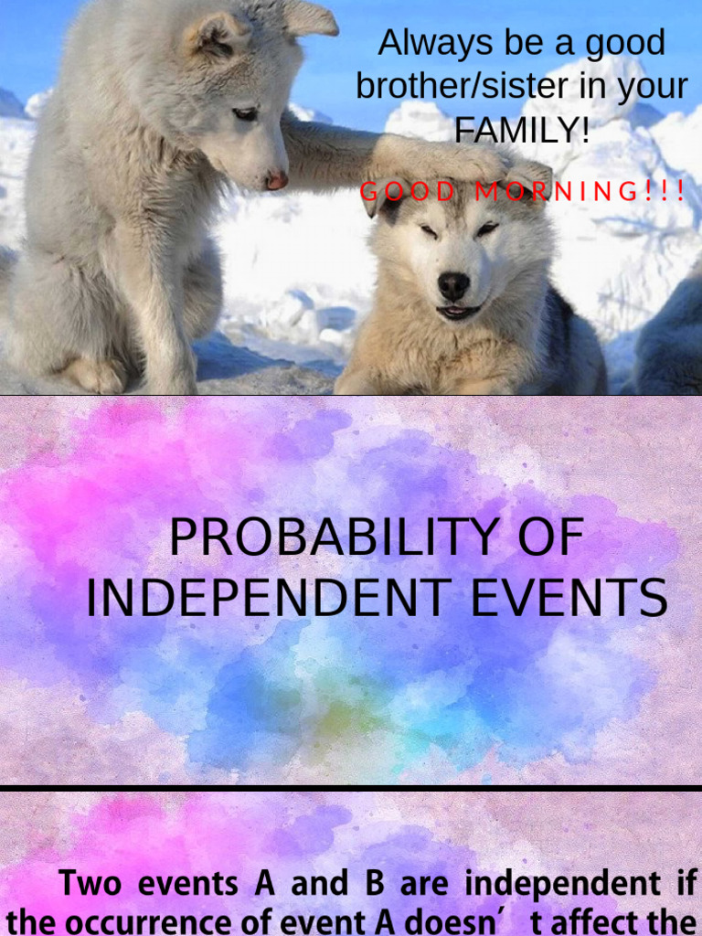 Probability of Independent Dependent Events | PDF