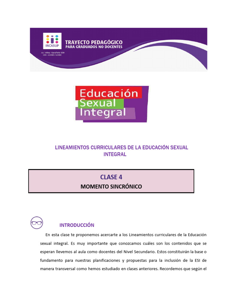 Clase Iv Esi. | PDF | Educación sexual | Enseñando