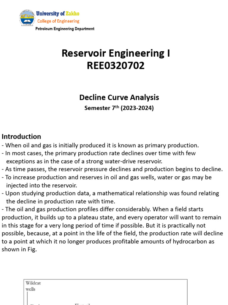 Lecture 5 Decline Curve Analysis | PDF | Petroleum Reservoir | Petroleum