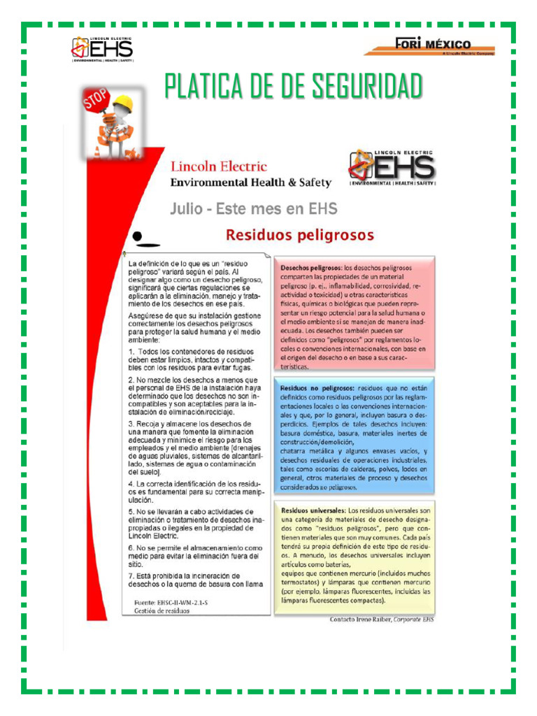 PLÁTICA DE SEGURIDAD Julio 3 | PDF