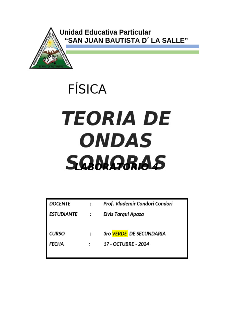 Ondas Sonoras en Copas Musicales | PDF | Olas | Sonido