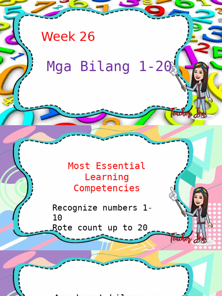 Mga Bilang Week 26 | PDF