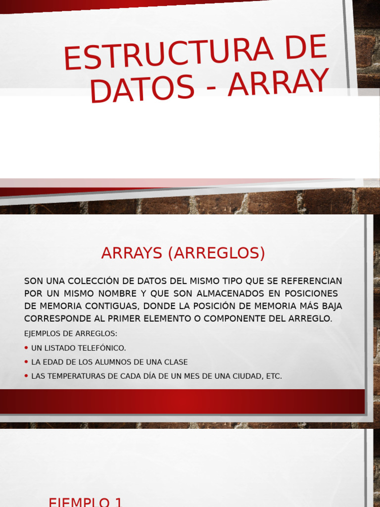 Estructura de Datos - Array | PDF
