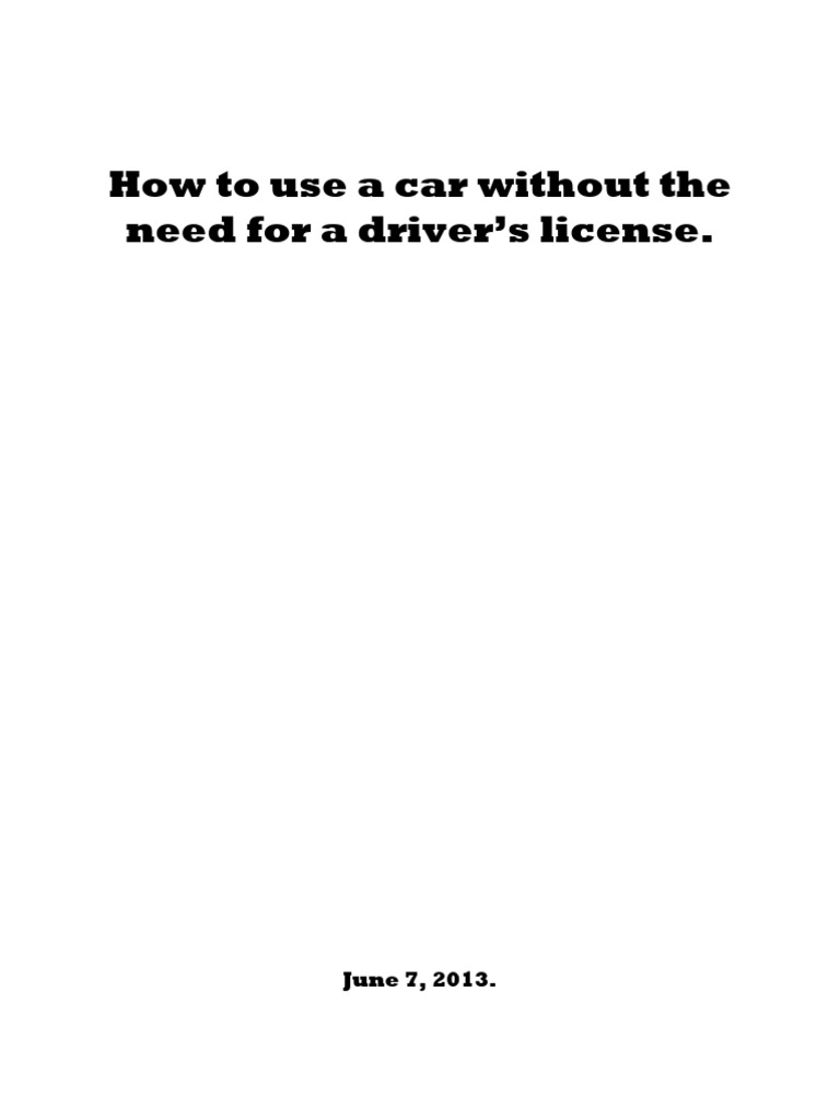 Use a Car Without a Driver's License | PDF | Statutory Interpretation ...