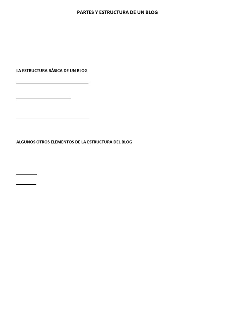 4 Partes y Estructura de Un Blog_103438 | PDF