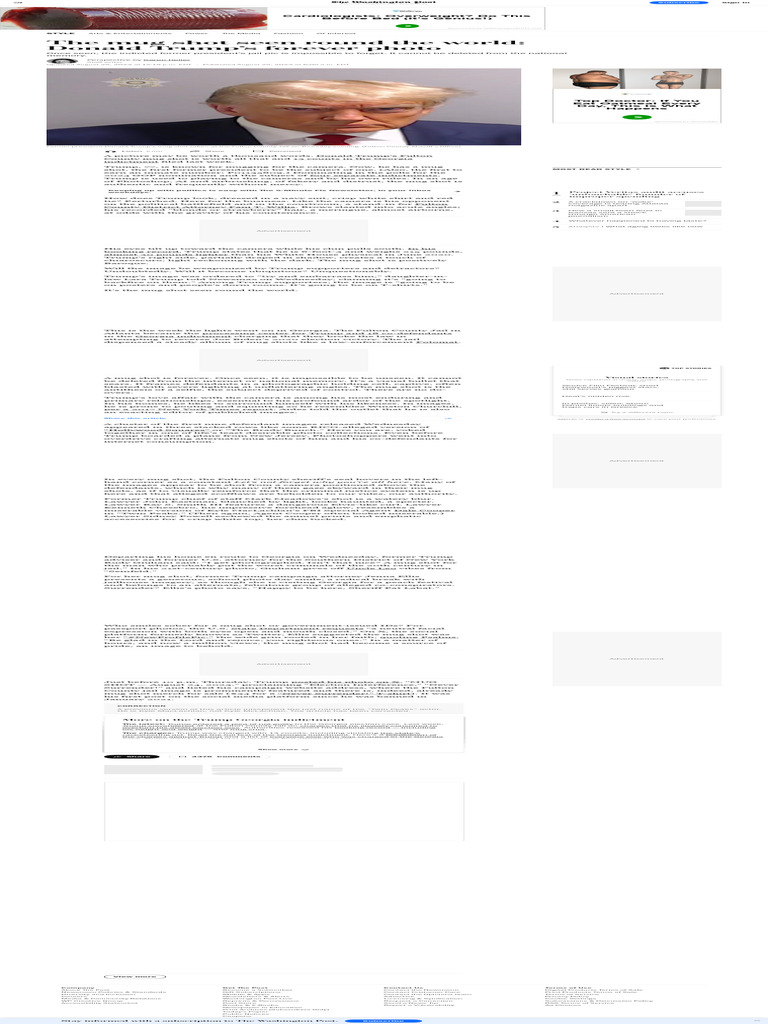 Trump's Mug Shot Shows His Love Affair With The Camera Endures - The Washington Post | PDF