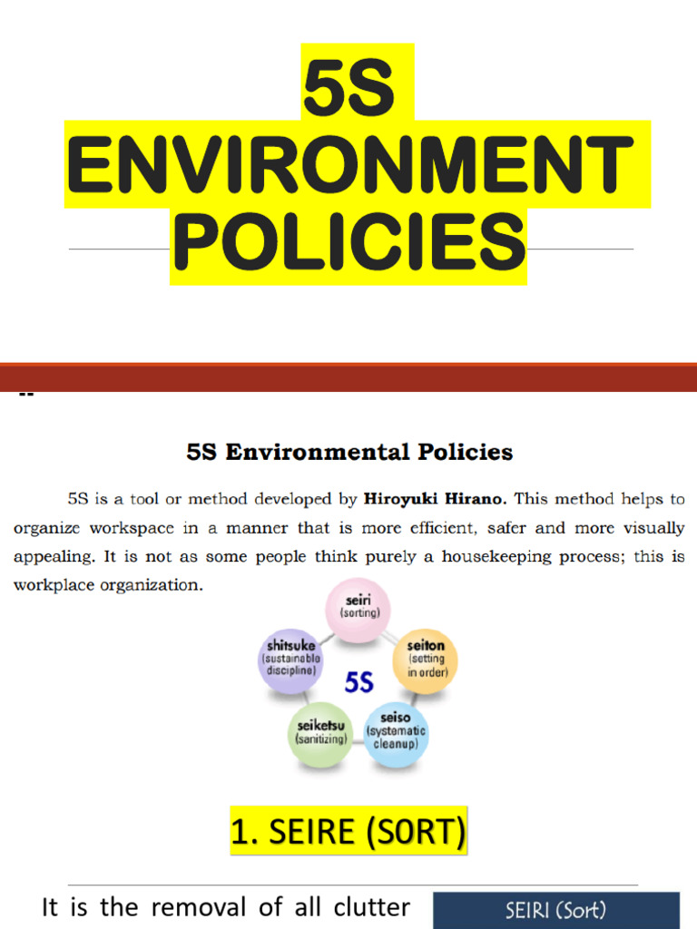 5S Environment Policies | PDF