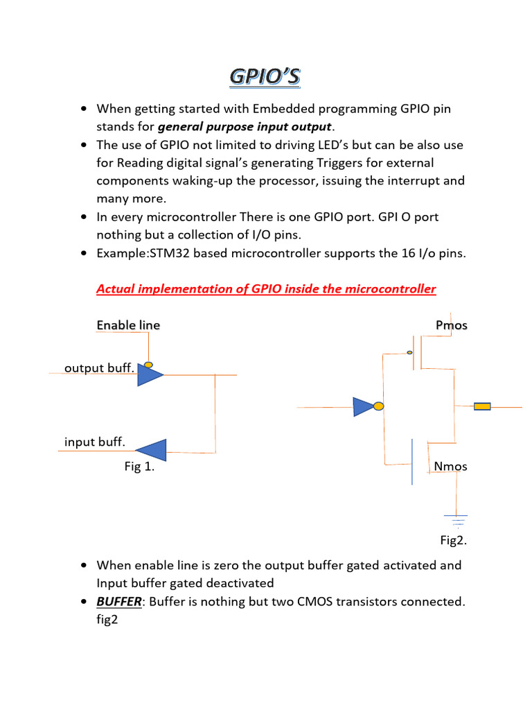 GPIO's in brief | PDF