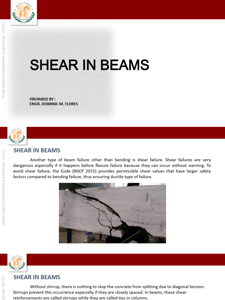 RCD-06-SHEAR-REINFORCEMENT | PDF | Reinforced Concrete | Beam (Structure)