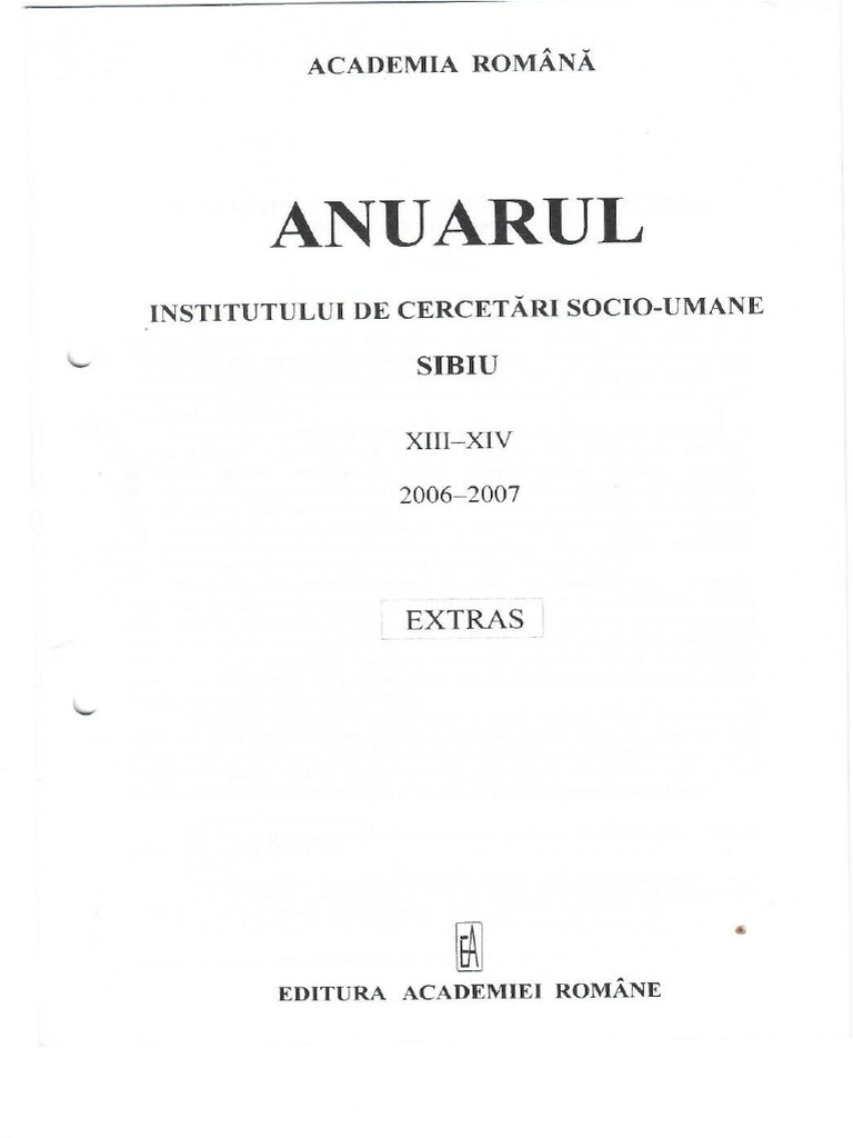 Criza Miturilor Originare in Romanul 'Nuntile Necesare' de Dumitru Tepeneag (Articol in Anuarul ...
