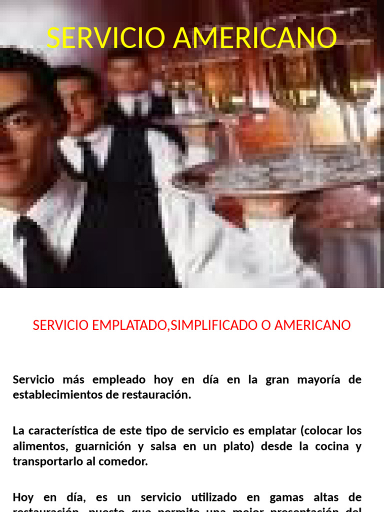 Servicio Americano en Restauración | PDF | Cuchillería | Cocinando
